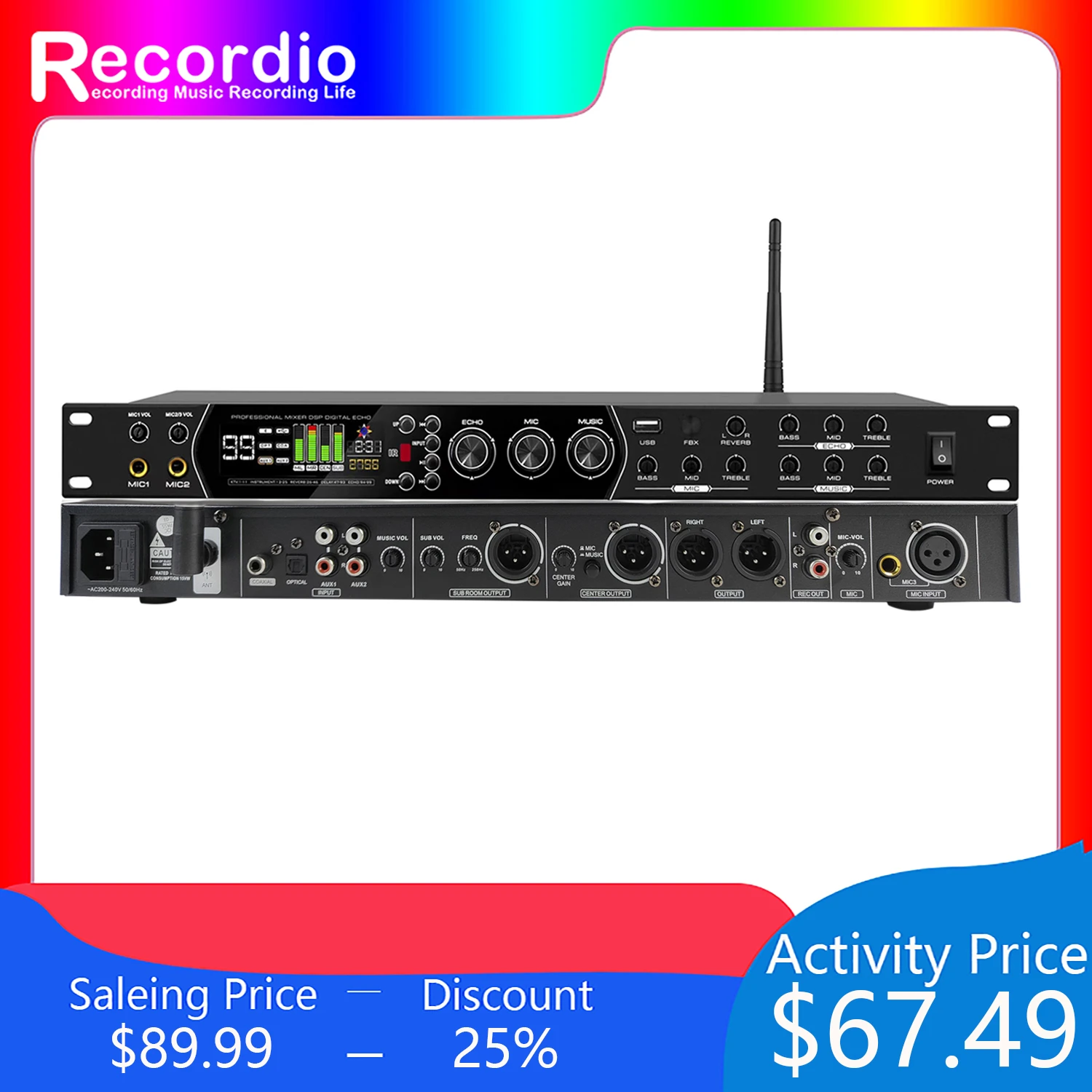 GAX-F35 Professionnel KTV 99 types oxydation DSP maison karaoké ...