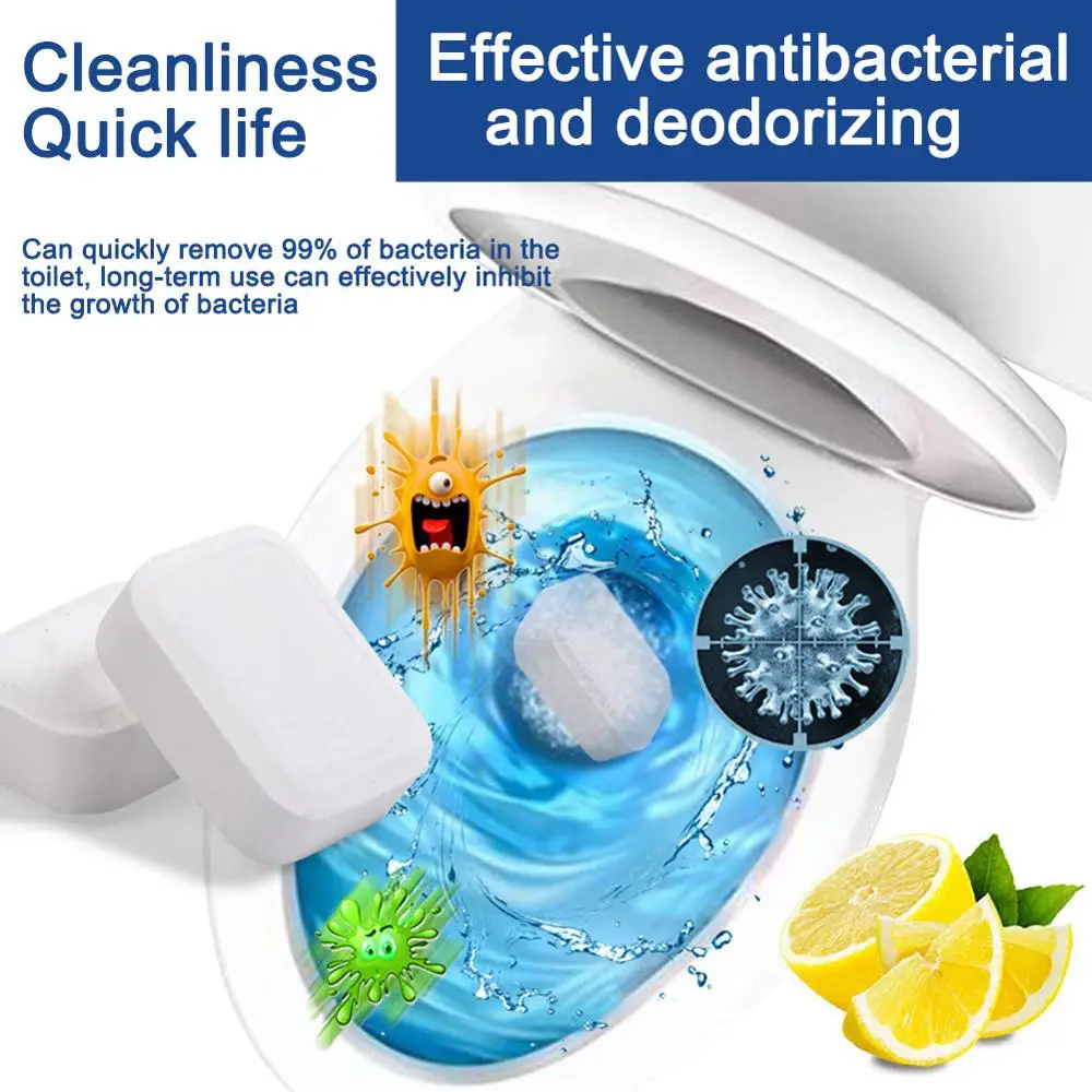 5pcs / Pack Automatic Bleach Toilet Bowl Tank Cleaner Tablets Toilet ...