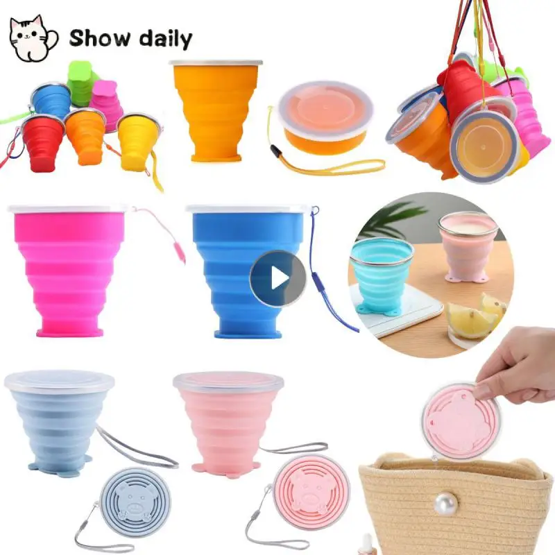 200-250ml-Folding-Cup-Mini-Retractable-Cup-Silicone-Portable-Teacup ...