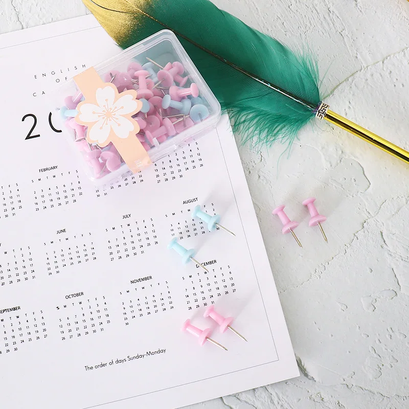 50Db/Doboz Színű Macaroon Mini Push Csapok Hüvelykujj Hüvelykujjlapok ...