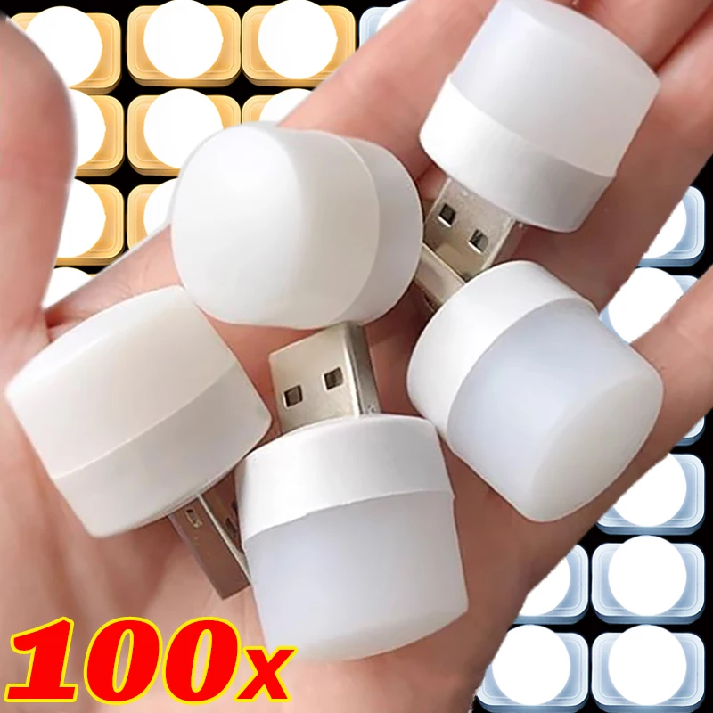 100-1PCS-Portable-Mini-Night-Lights-USB-Plug-Lamp-Power-Bank-Charging ...