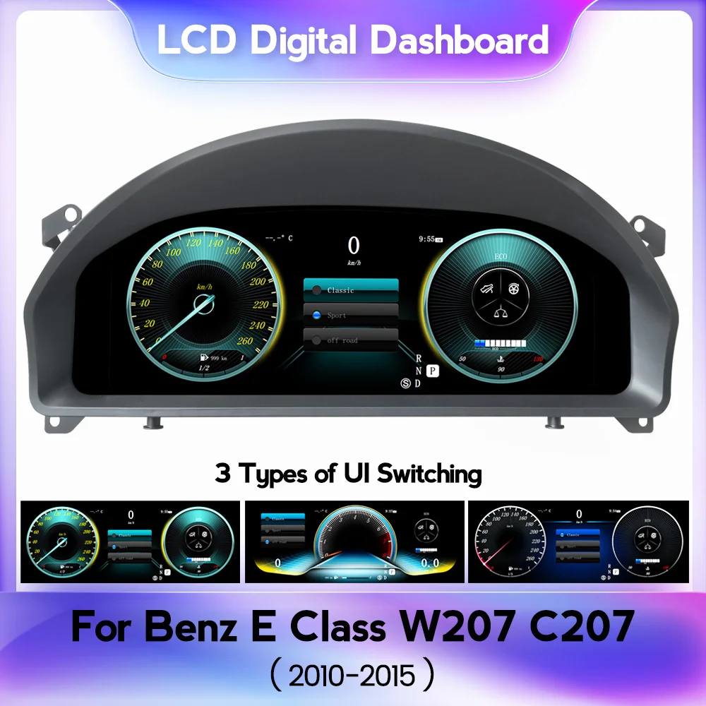 Car-LCD-Digital-Dashboard-Panel-for-Mercedes-E-Coupe-W207-C207-A207 ...