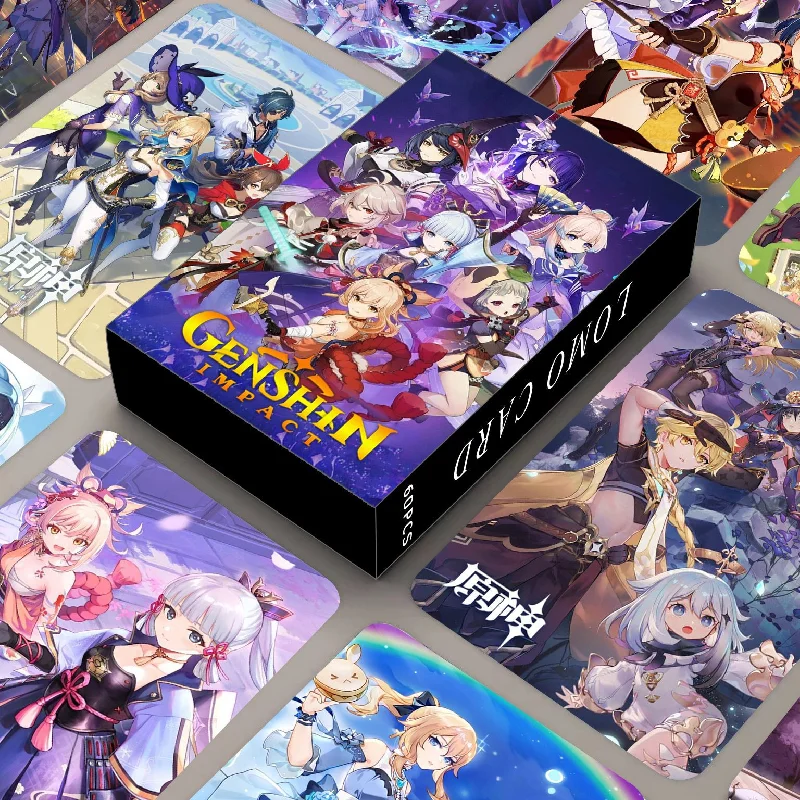 60pcs-set-Game-Anime-Genshin-Impact-Lomo-Card-Photo-Double-sided-High ...