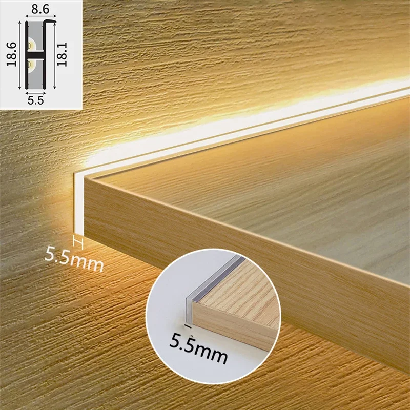 Ultrathin-Up-Down-Cabinet-Light-Strip-Bar-LED-Channel-Shelf-Layer-Built ...