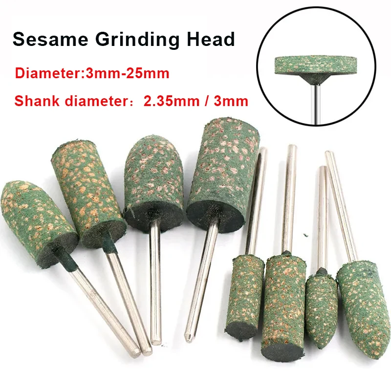 1Pcs 2.35/3mm Shank Sesame Grinding Head 3-25mm Polishing Wheel For ...