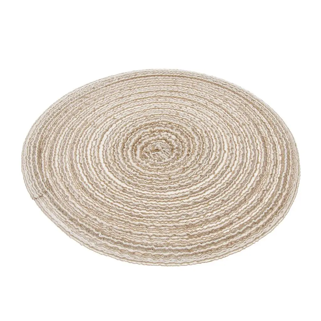 2-4pack-18cm-Hand-Knitting-Ramie-Table-Round-Placemat-Thermal ...