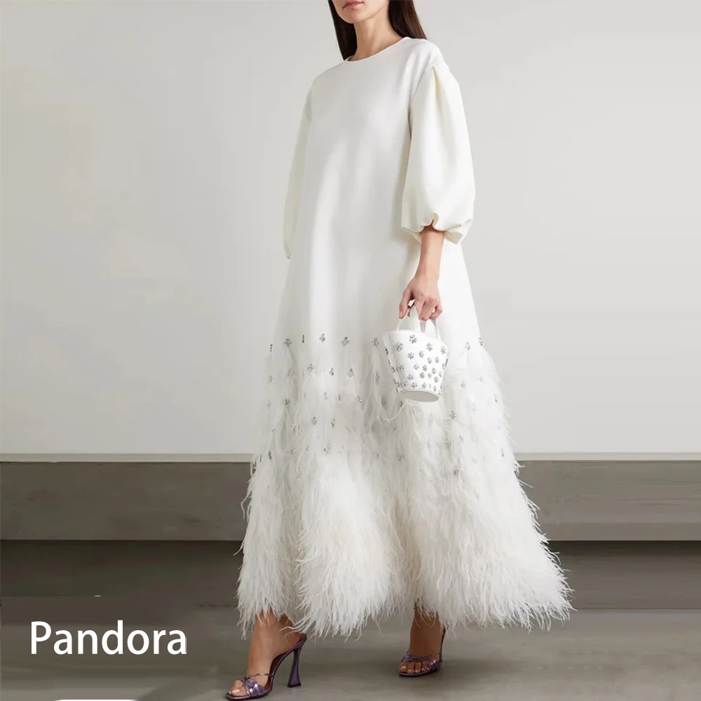 Pandora-Exquisite-A-line-O-neck-formal-evening-dress-half-ankle-length ...