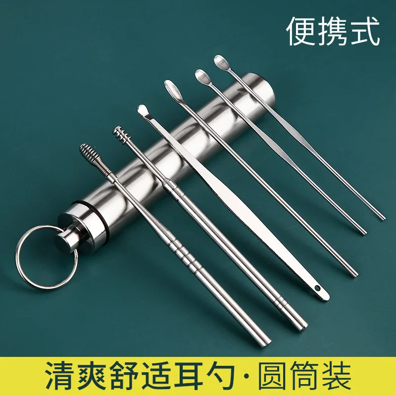 A-o-inoxid-vel-Ear-Digging-Tool-Set-Ear-Scoop-Espiral-Ear-Picking ...