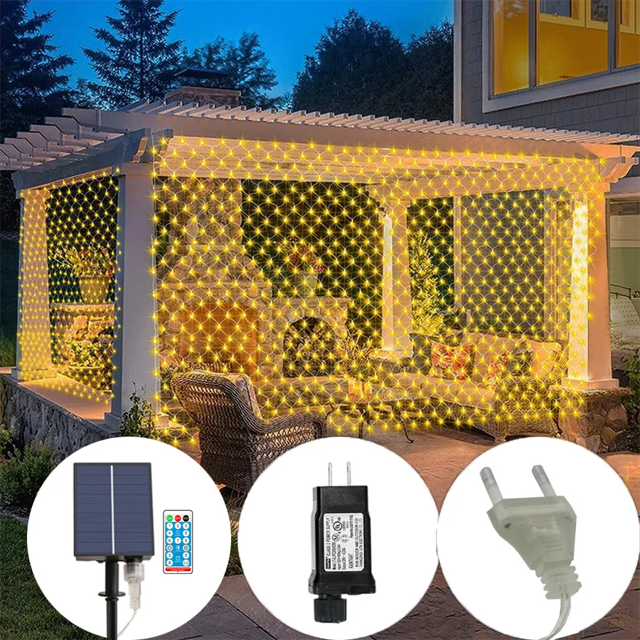 Filet-lumineux-solaire-LED-3x2m-1-5x1-5m-tanche-guirxi-t-lumineuse-d ...