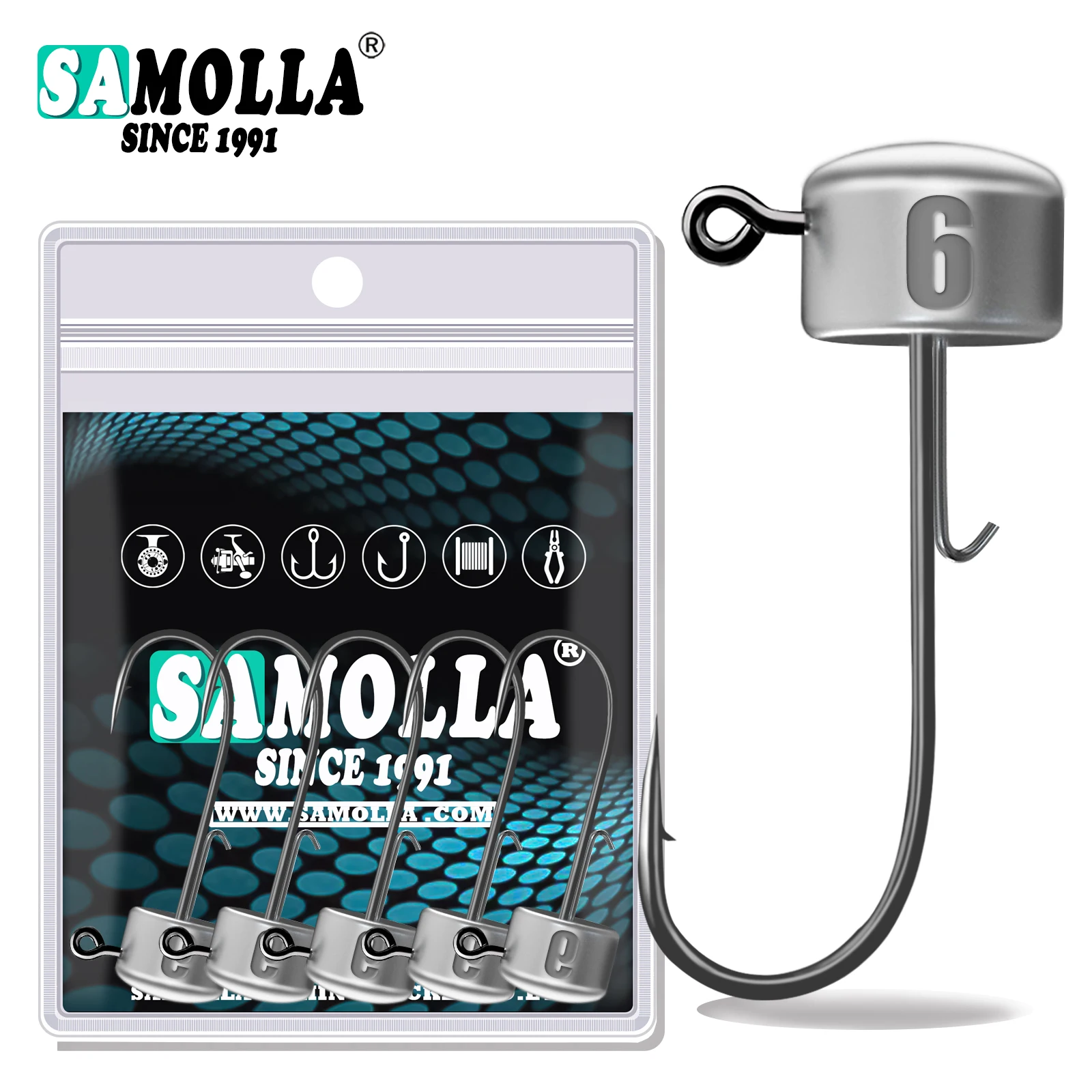 Ned Rig Jig heads Fishing Hooks 1.8-6g Tumbler Ajing For Soft Worm Lure ...