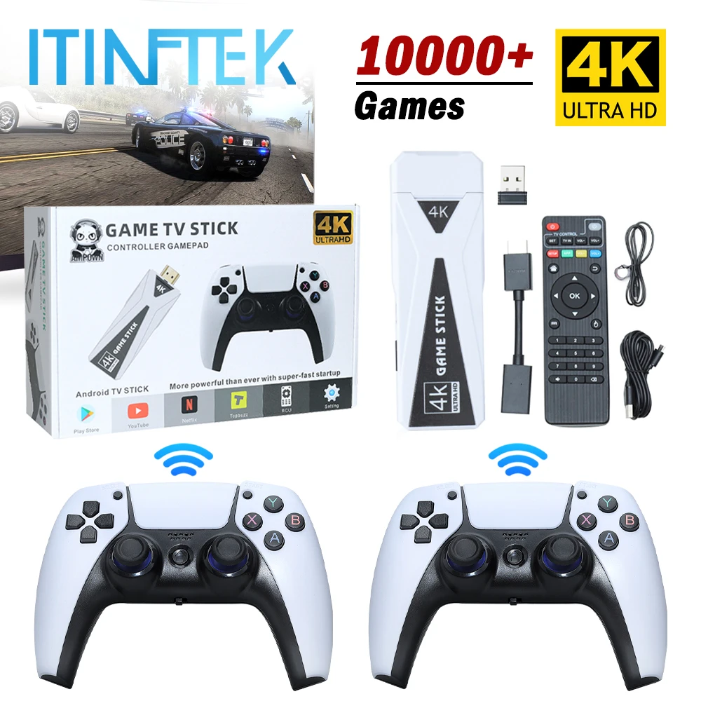 U10 Video Game Console TV Box 64G 10000+ Games Retro Handheld Wireless ...