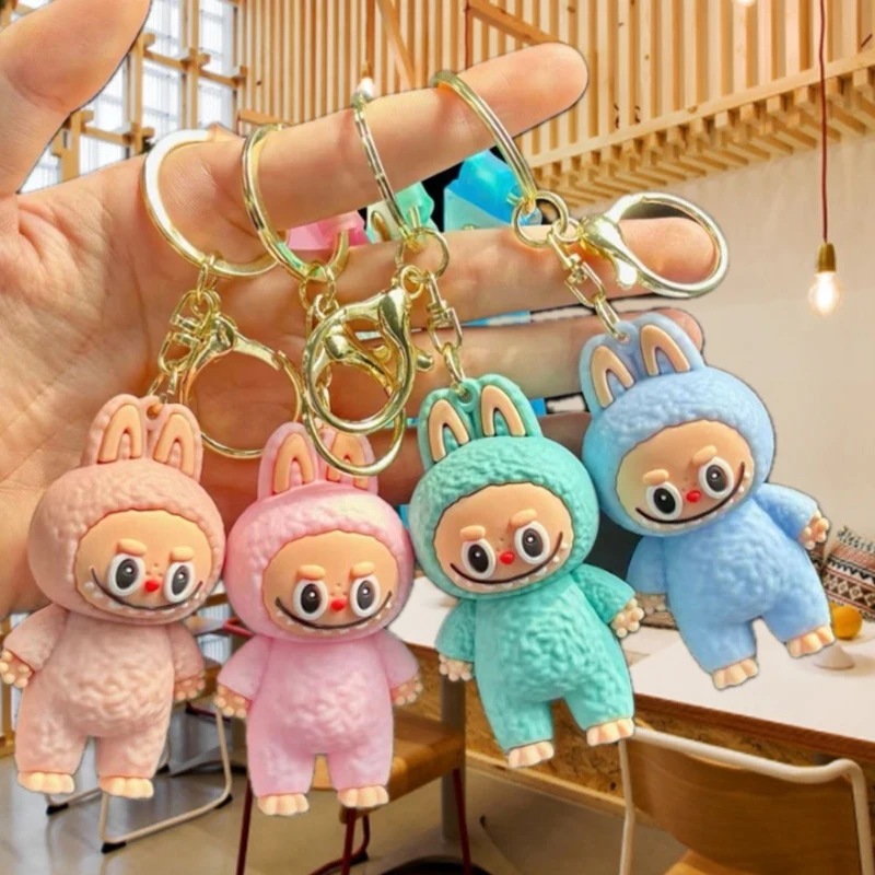 Cute-Labubu-Keychain-for-Car-Keys-Doll-Blind-Box-The-Monsters-Bunny ...
