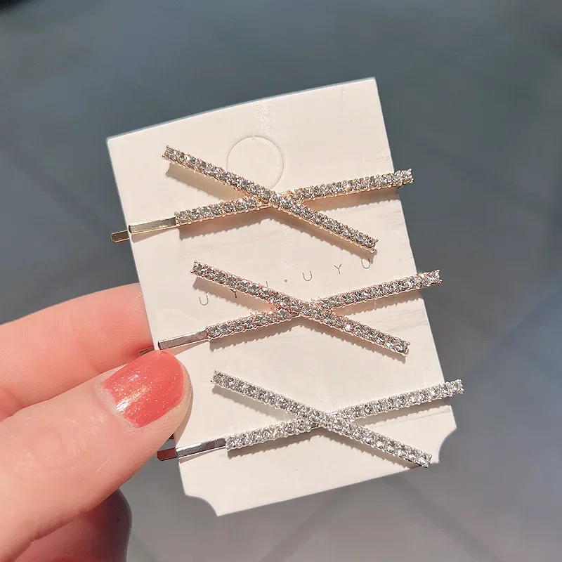 X-shaped-Rhinestone-Hair-Clip-Full-Of-Diamonds-Super-Sparkling ...