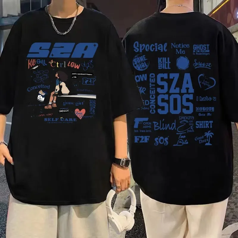 Rapper-SZA-Sos-Album-Tshirt-Sza-Tour-2024-T-Shirt-S-Z-A-Concert-Printed ...