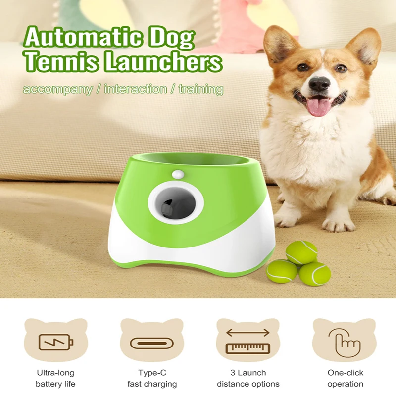 Automatic-Dog-Tennis-Launcher-Outdoor-Training-Pet-Interactive-Toys ...