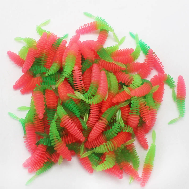 10Pcs/Lot 55mm/1g Silicone Soft Worm Bait Probaits Fishing Lure Pesca ...