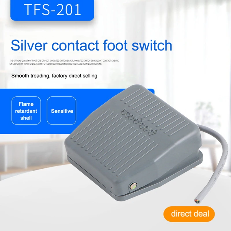 High-quality-Footswitch-TFS-201-New-Electric-Power-Foot-Pedal-Nonslip ...