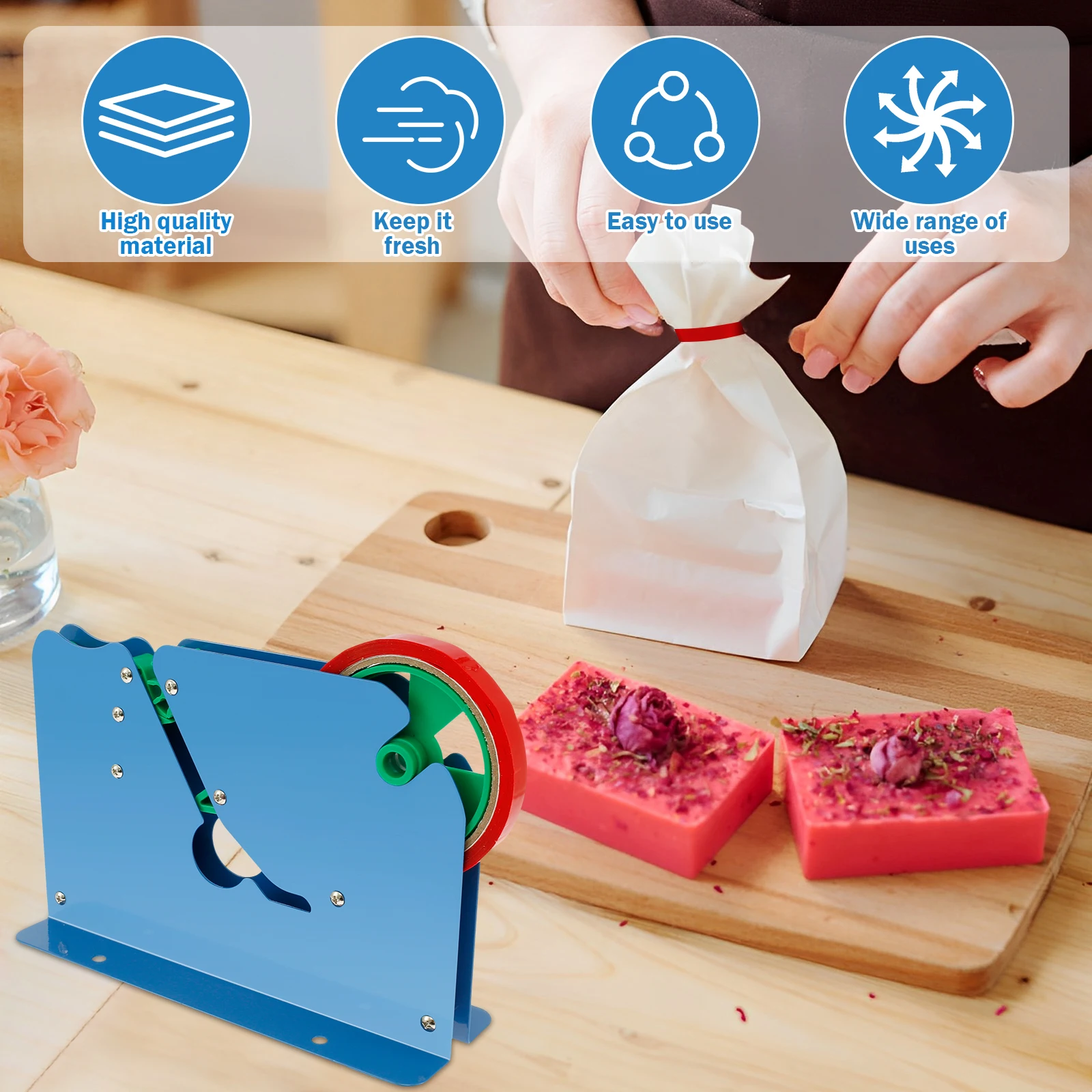 Metal-Tape-Bag-Sealer-Tape-Bag-Sealer-Machine-With-6-Roll-Tapes-Bag ...