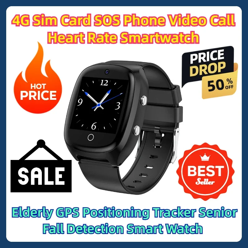 4G-Sim-Card-SOS-Phone-Video-Call-Heart-Rate-Smartwatch-Elderly-GPS ...