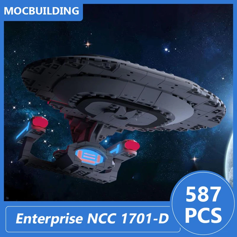 USS Enterprise NCC 1701-D Playset Model Moc Building Blocks Diy Assemble Bricks Space ...