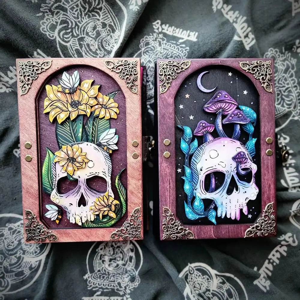 DIY-Skull-Hidden-Key-Journal-Wooden-Skeleton-Head-Lockable-Journal ...