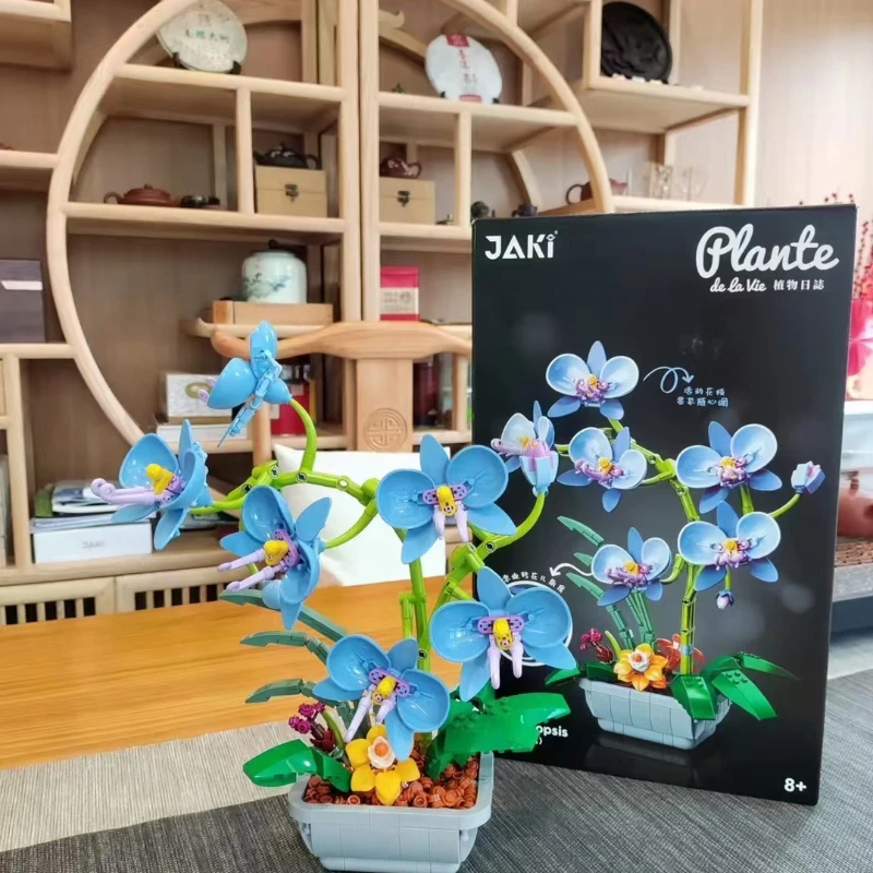 Orchid Flowers Bouquet Building Blocks Floral Succulents Bricks Plant ...