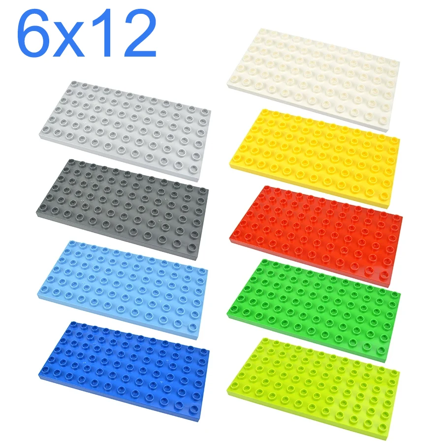6x12Dot-Double-Sided-Big-Size-BasePlate-Building-Blocks-MOC-House-Parts ...