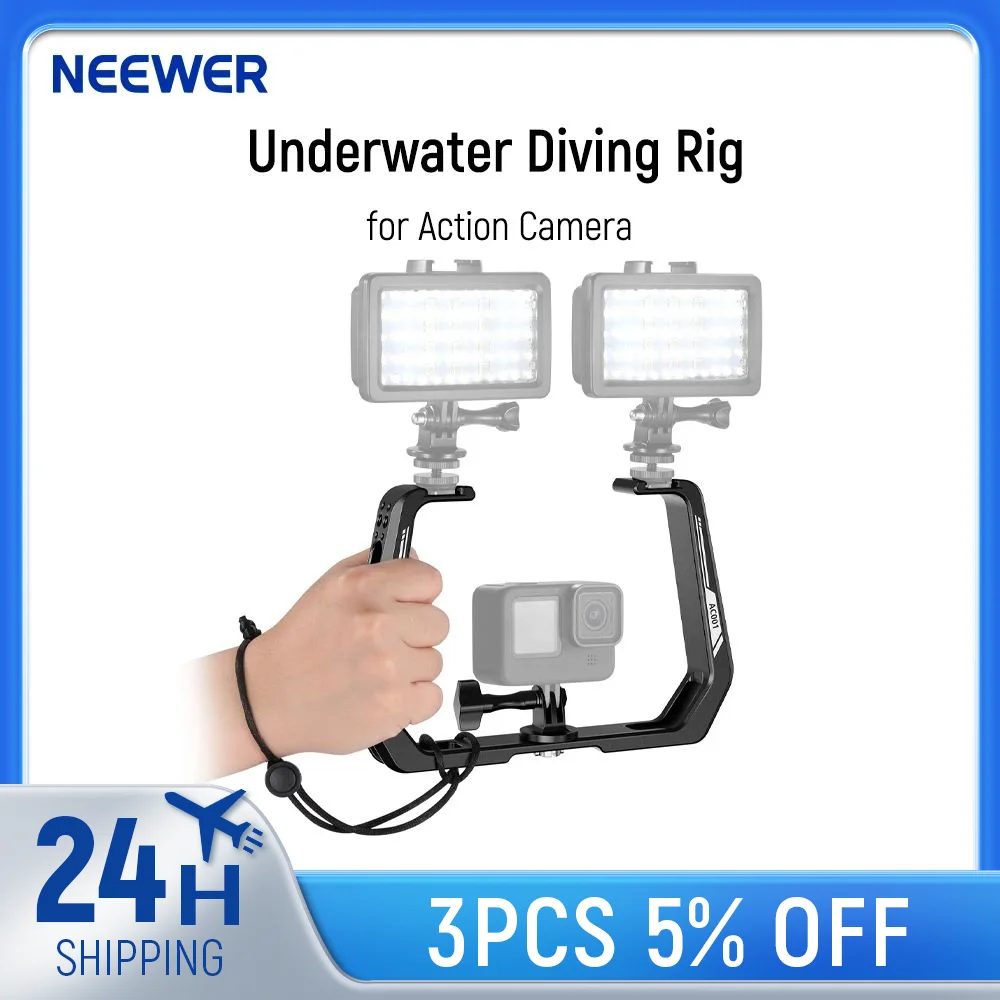 NEEWER-Underwater-Dive-Rig-for-Action-Camera-Aluminum-Alloy-Black-U ...