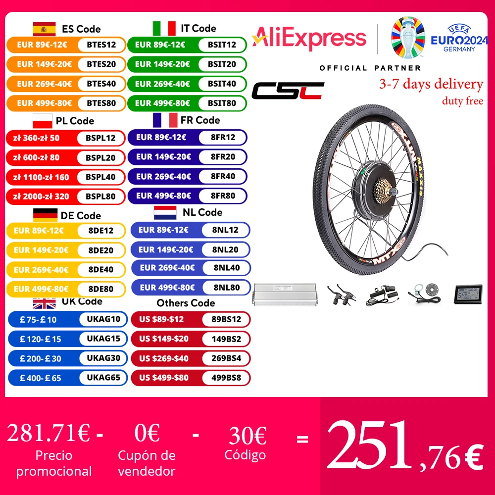 CSC-DIY-EBIKE-Conversion-Kit-26in-27-5in-29inch-48V-1000W-1500W-MTX ...