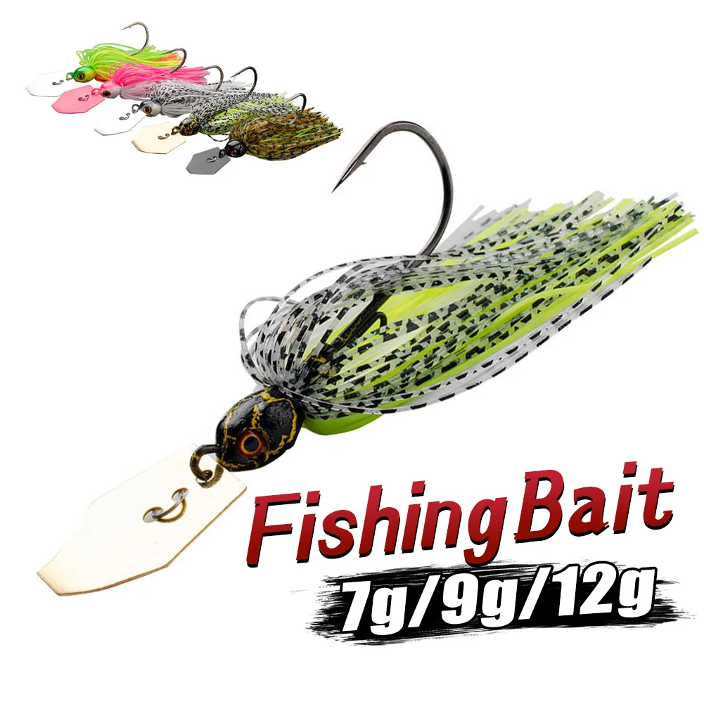 7-9-12g-Chatter-Bait-Spinner-Bait-Weedless-Fishing-Lure-Buzzbait ...