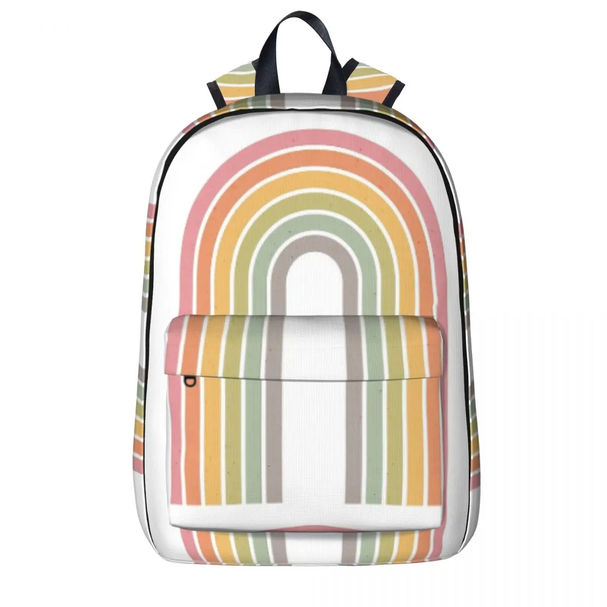 Rainbow-On-White-Backpack-Boy-Girl-Bookbag-Children-School-Bag-Cartoon ...