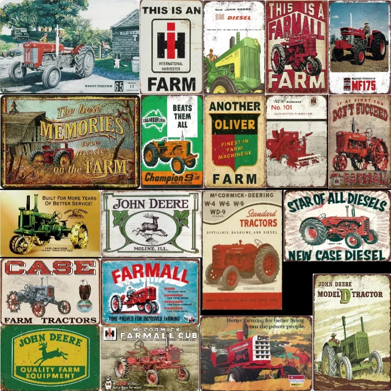 1pc-Farm-Tractors-Metal-Tin-Signs-Farm-Trucks-Poster-Vintage-Wall-Art ...
