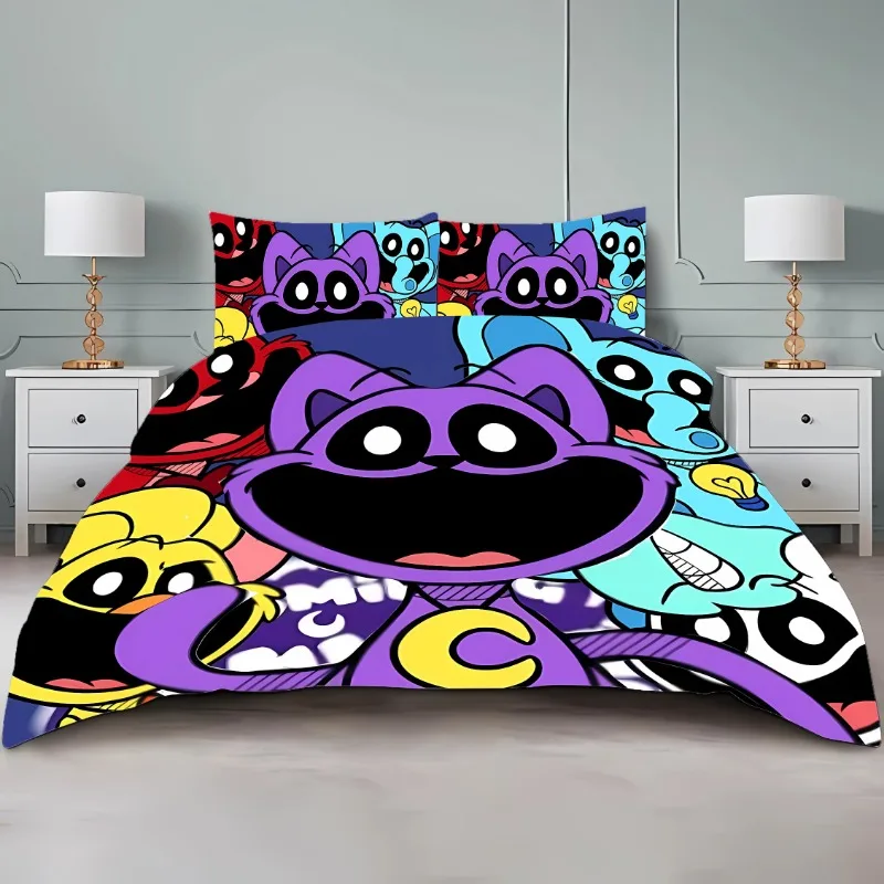 Juego-de-funda-de-edred-n-de-Critters-sonrientes-ropa-de-cama-con ...