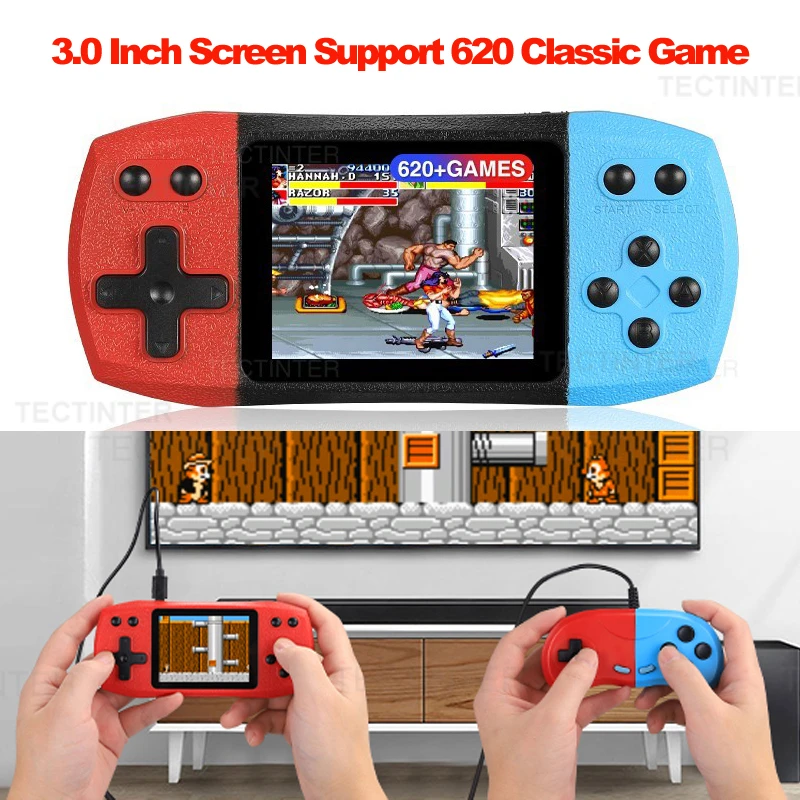Retro Video Game Console Built in 620 Classic Games 3.0 Inch Portable ...
