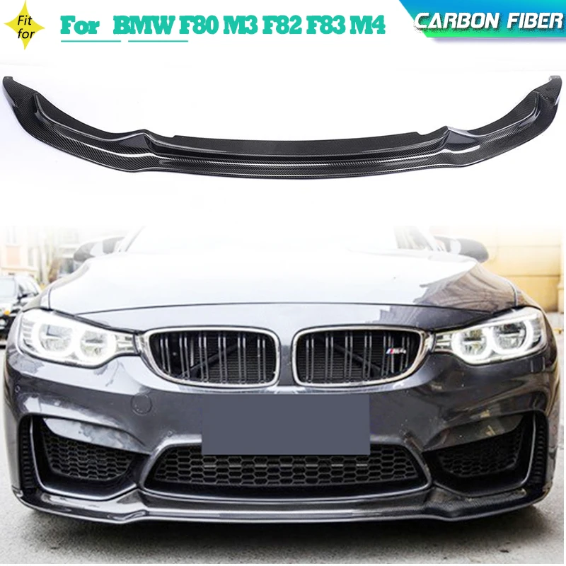 Carbon-Fiber-Car-Front-Bumper-Lip-Extension-For-BMW-F80-M3-F82-M4-Sedan ...