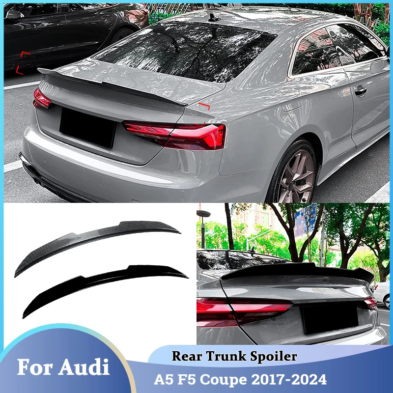 Rear Trunk Wing Spoiler Tail Fin for Audi A5 F5 Coupe 2017 2018 2019 ...