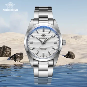ADDIESDIVE Men's Watch Sand Dial 36mm Quartz Watch 100m Waterproof 316L ...