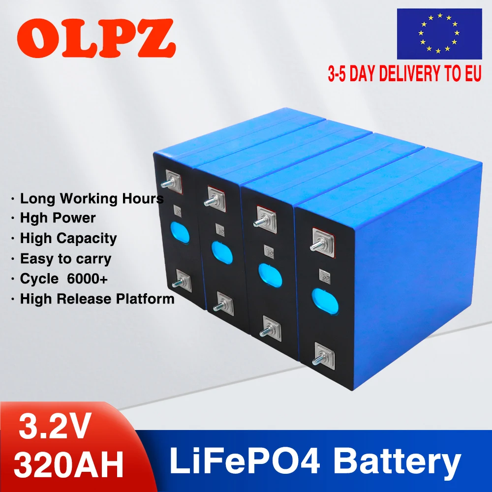 LiFePO4 3.2V 320Ah Lithium Iron Phosphate Rechargeable Battery Long ...