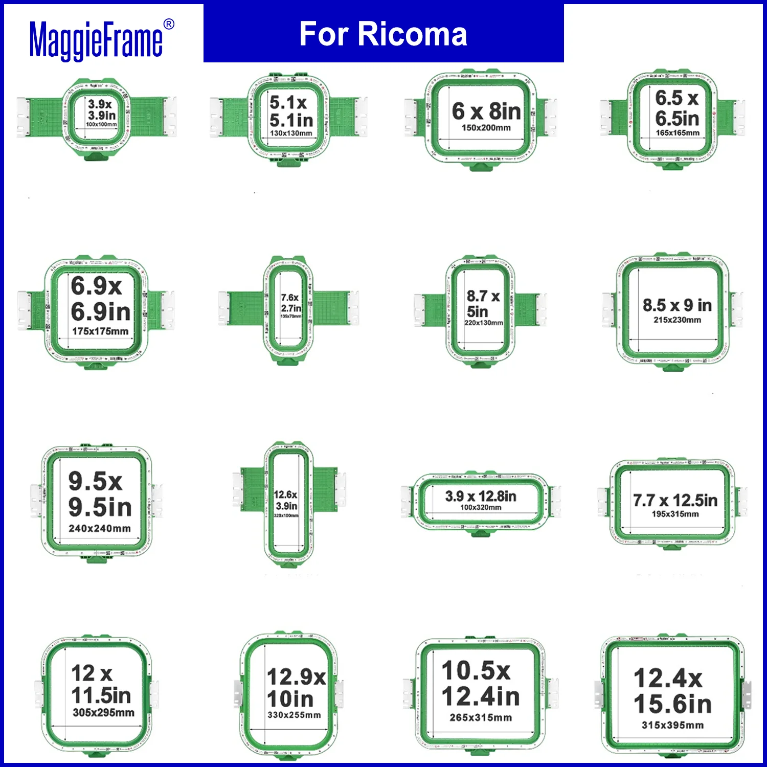 MaggieFrame Mighty Hoop Magnetic embroidery hoop for Ricoma Creator ...