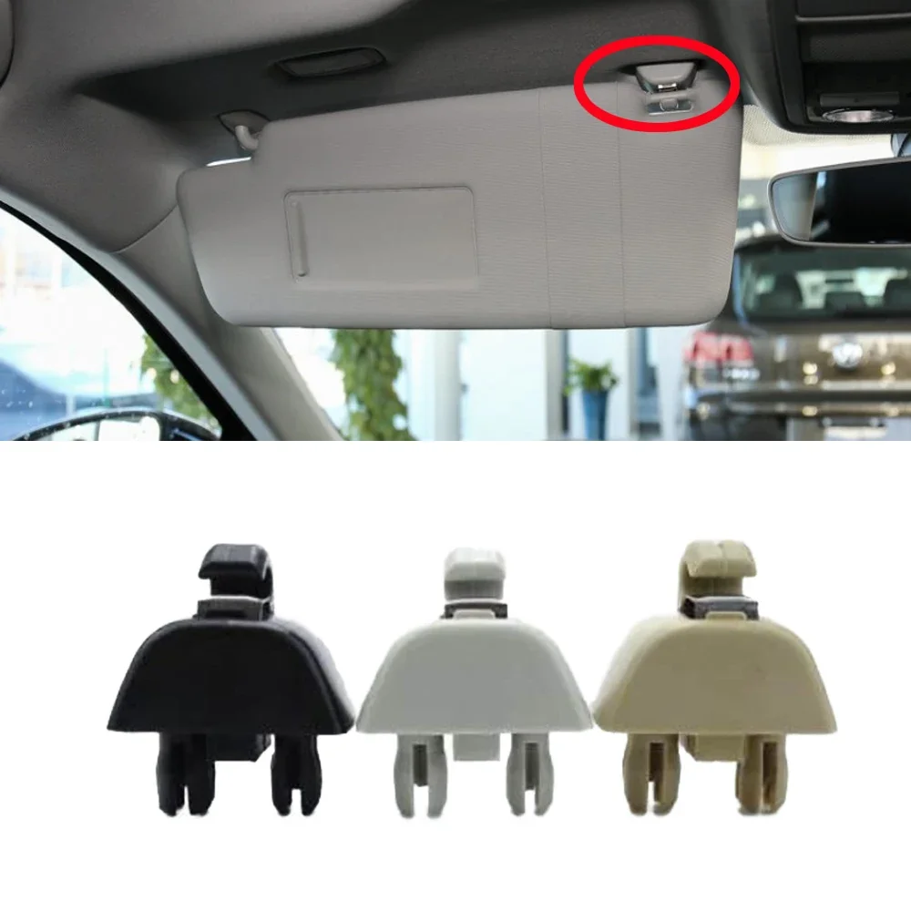 New-1pc-Black-Gray-Beige-Sun-Visor-Support-Retainer-Clip-For-VW-Passat ...