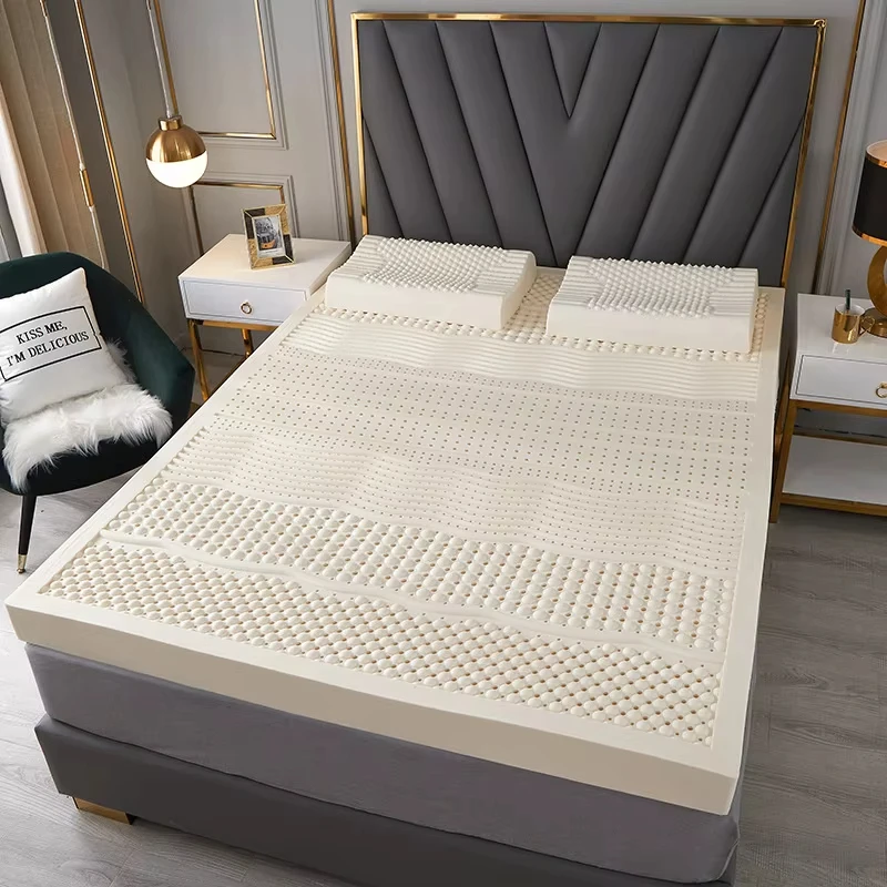 Natural Latex Massage Mattress Topper Tatami Thicken 10cm Foldable Bed ...