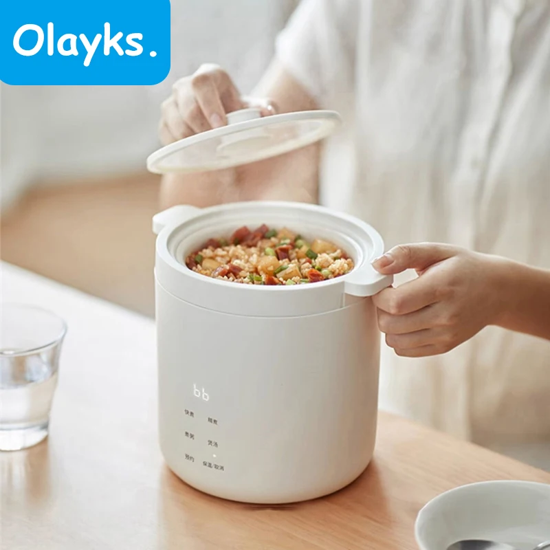 Olayks-1-2L-Electric-Rice-Cooker-Ceramic-Glaze-Liner-Mini-Electric-Cooker-Fast-Cooking ...