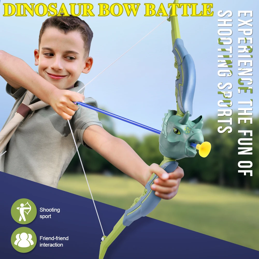 Dinosaur-Sucker-Bow-and-Arrow-Toy-Big-Combat-Tyrannosaurus-Rex-Bow-and ...
