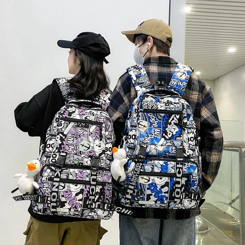 Boy-Girl-School-Backpack-Teenager-Bookbag-High-Middle-Schoolbags-Unisex ...