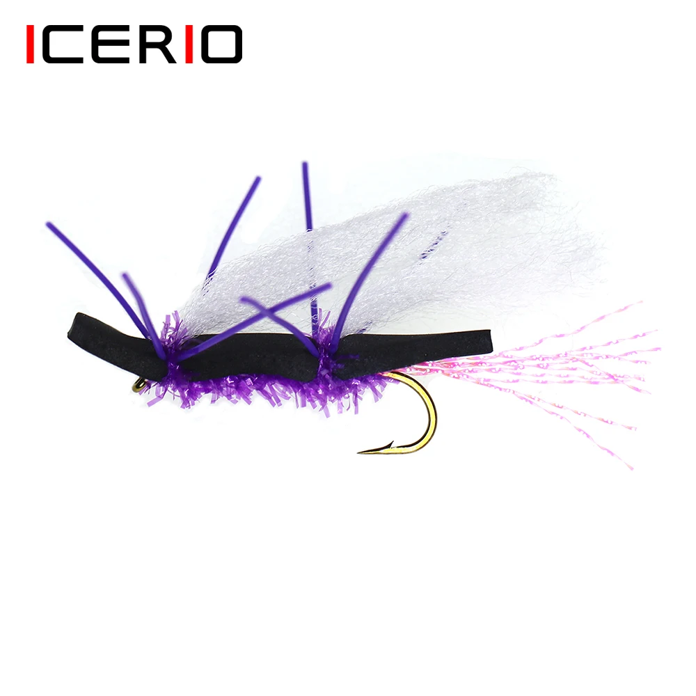 ICERIO-4PCS-Fly-Fishing-Purple-Chubby-Chernobyl-Flies-Floating-Foam ...