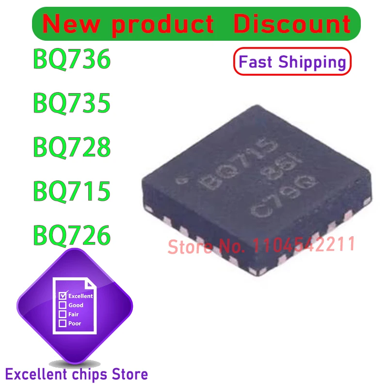 10 unids/lote BQ736 BQ735 BQ728 BQ715 BQ726 QFN nuevo original ...
