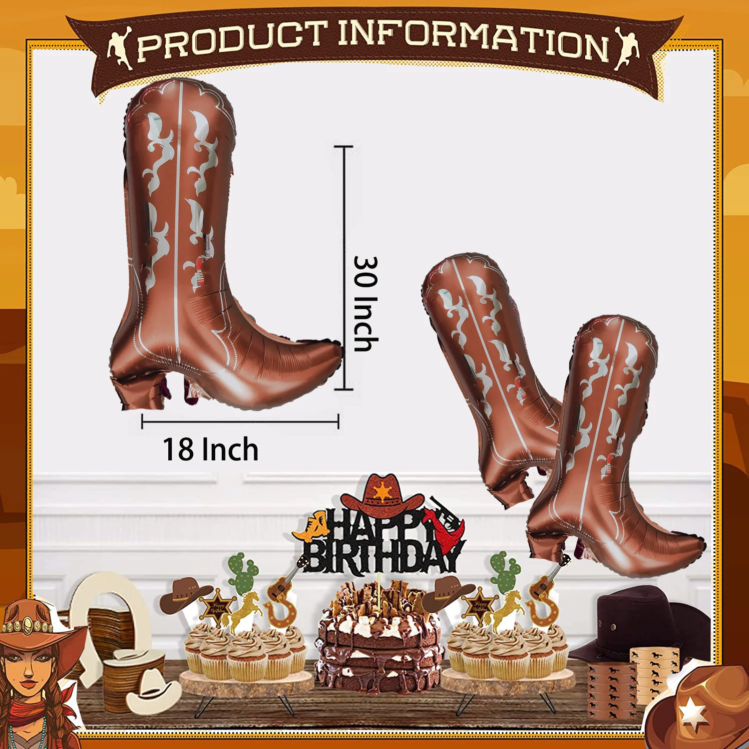 Happy Birthday Cowboy Boots