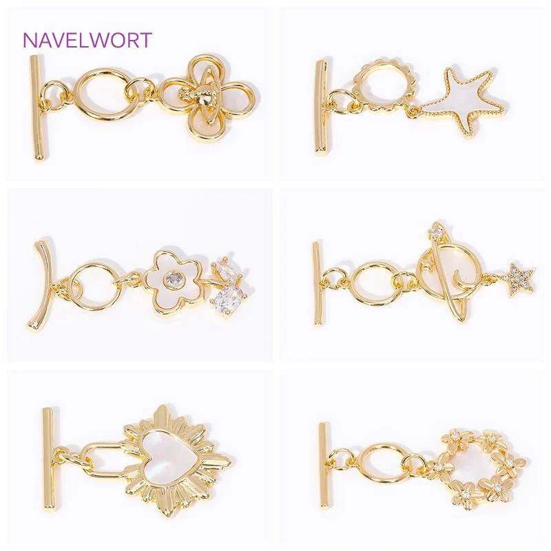 Multi Types Trendy 18K Gold Plated OT Clasps Toggle Clasps Connector ...