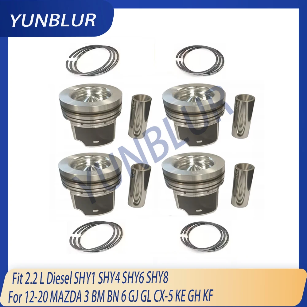 STD Engine Parts Piston with Ring Set Fit 2.2 L Diesel SHY1 SHY4 SHY6 ...