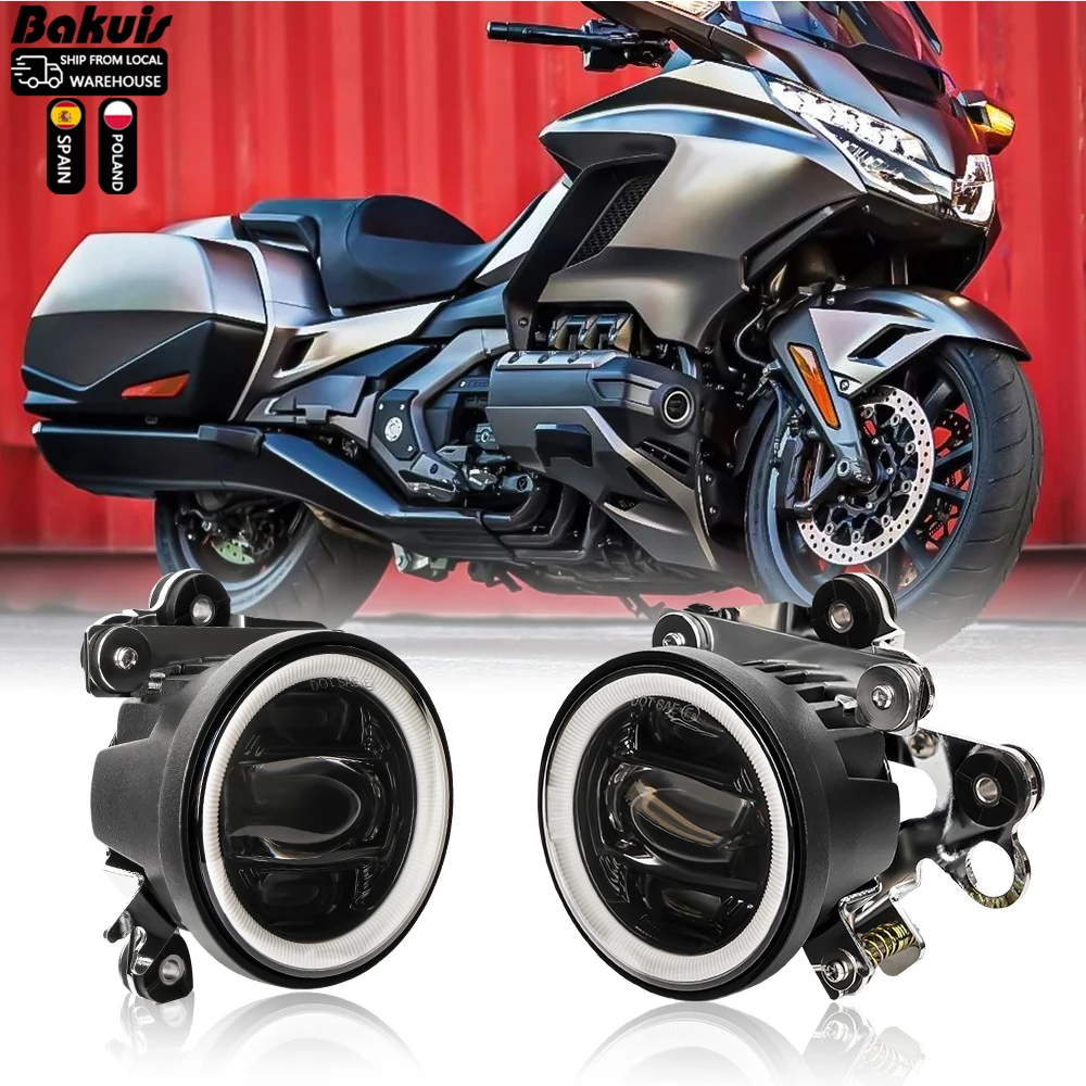 Motorcycle-Headlight-Fog-Lamp-Led-Auxiliary-Driving-Light-54W-For-Honda ...